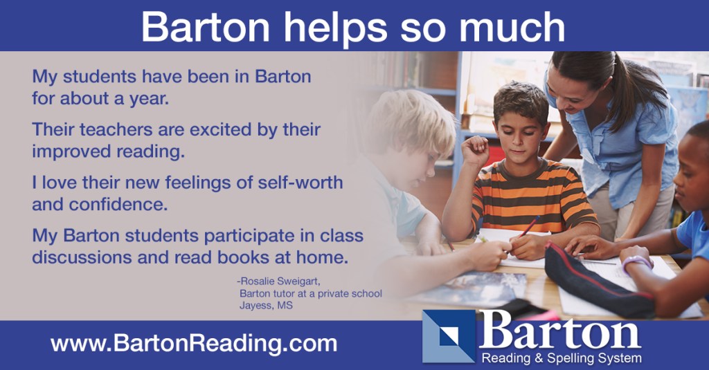 The Barton System helps children so much! | Bright Solutions for Dyslexia